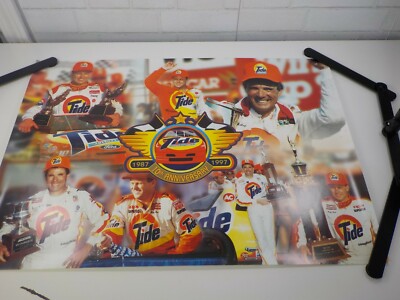 Vintage 1987-1997 Tide Racing NASCAR Darrell Waltrip Ricky Rudd Poster ...