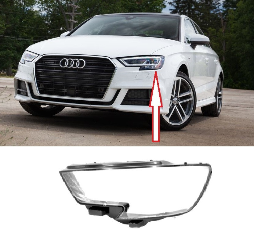 Headlamp GLASS Headlight LENS front Left for Audi A3 8Y 2016-2019 | eBay
