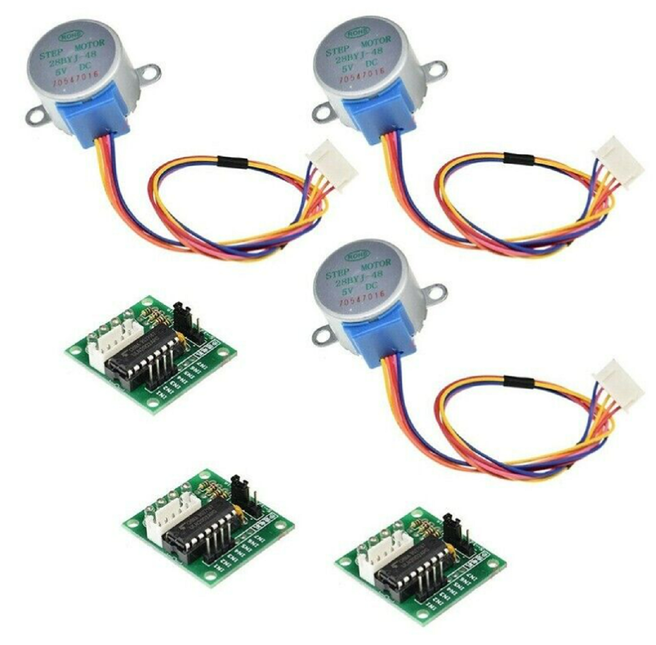 Bulk Geared Stepper Motor Test Module 5V 28BYJ-48DC 4 Phase 5 Wire ...