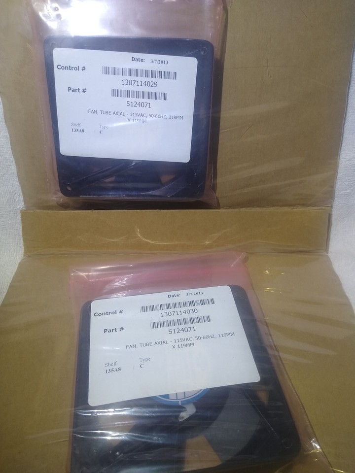 TWO - GE 5124071 - Fan Tube Axial 115VAC 50-60HZ 4.69in X 4.69in NEW 3 ...