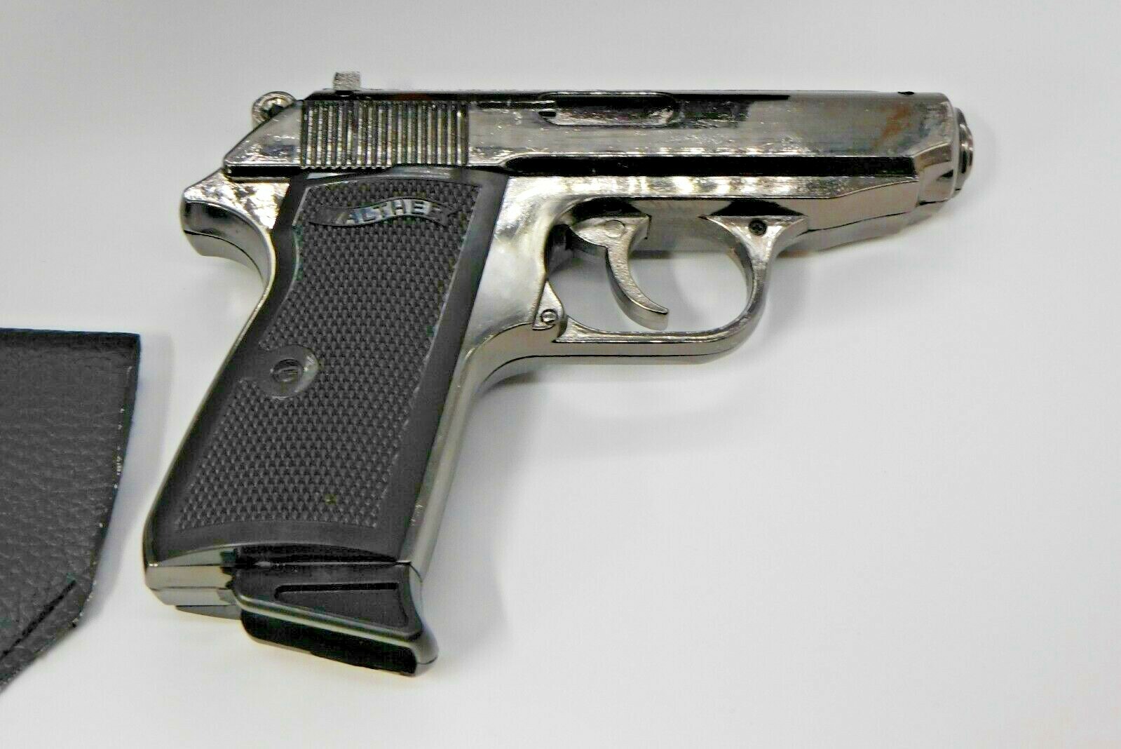 Black Chrome EXTRA Large Walther PPK Gun Shape Jet Torch Lighter With ...