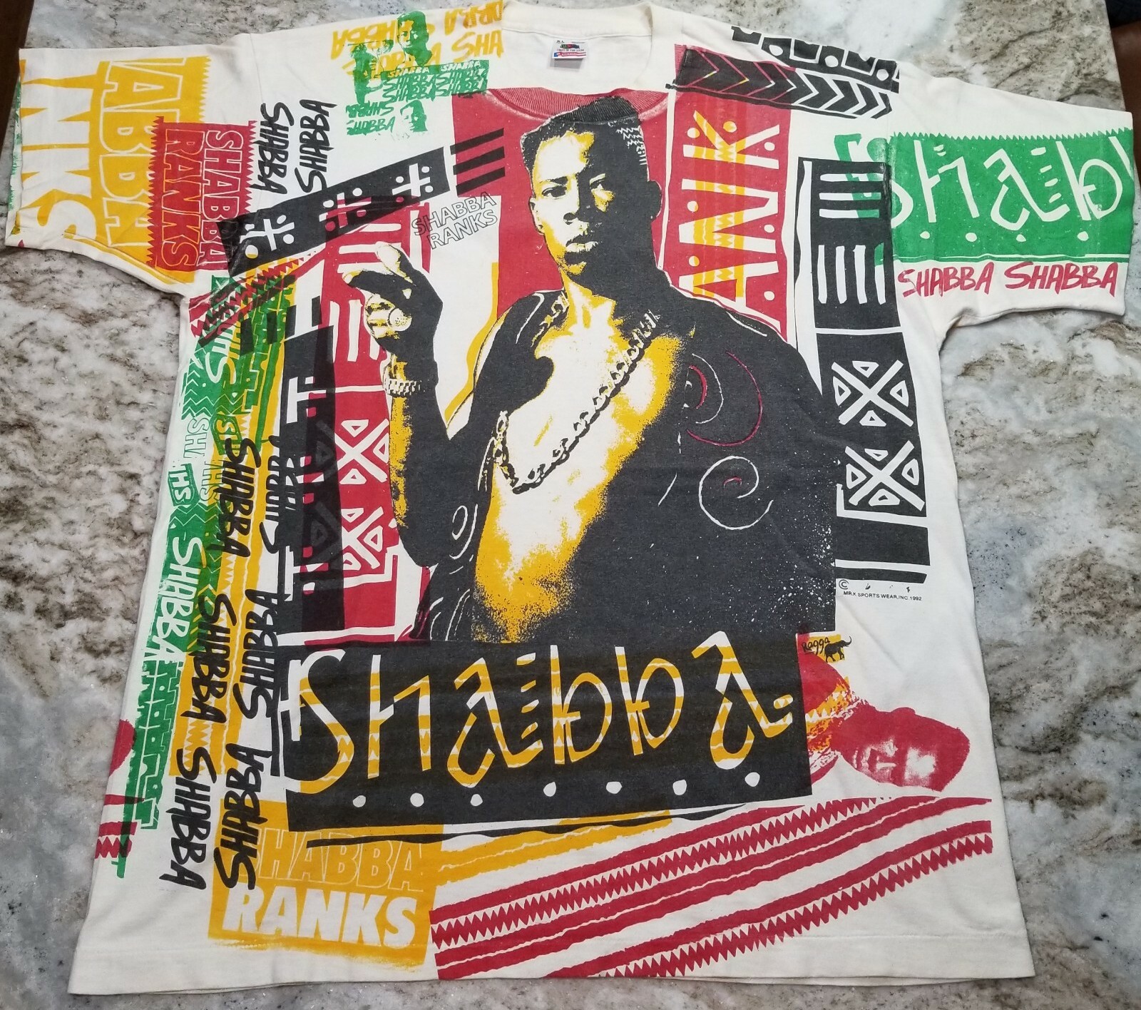 VINTAGE SHABBA RANKS EXTREME RARE EARLY 90s TOUR T-SH… - Gem