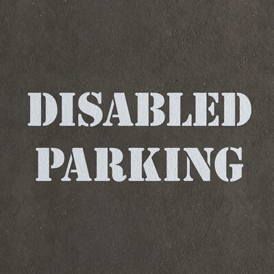 Disabled Parking Sign Stencil - Large Reusable Disabled Parking ...