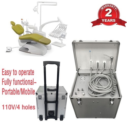 1pcs Portable~Dental Mobile Rolling Case Delivery Unit Air Compressor ...