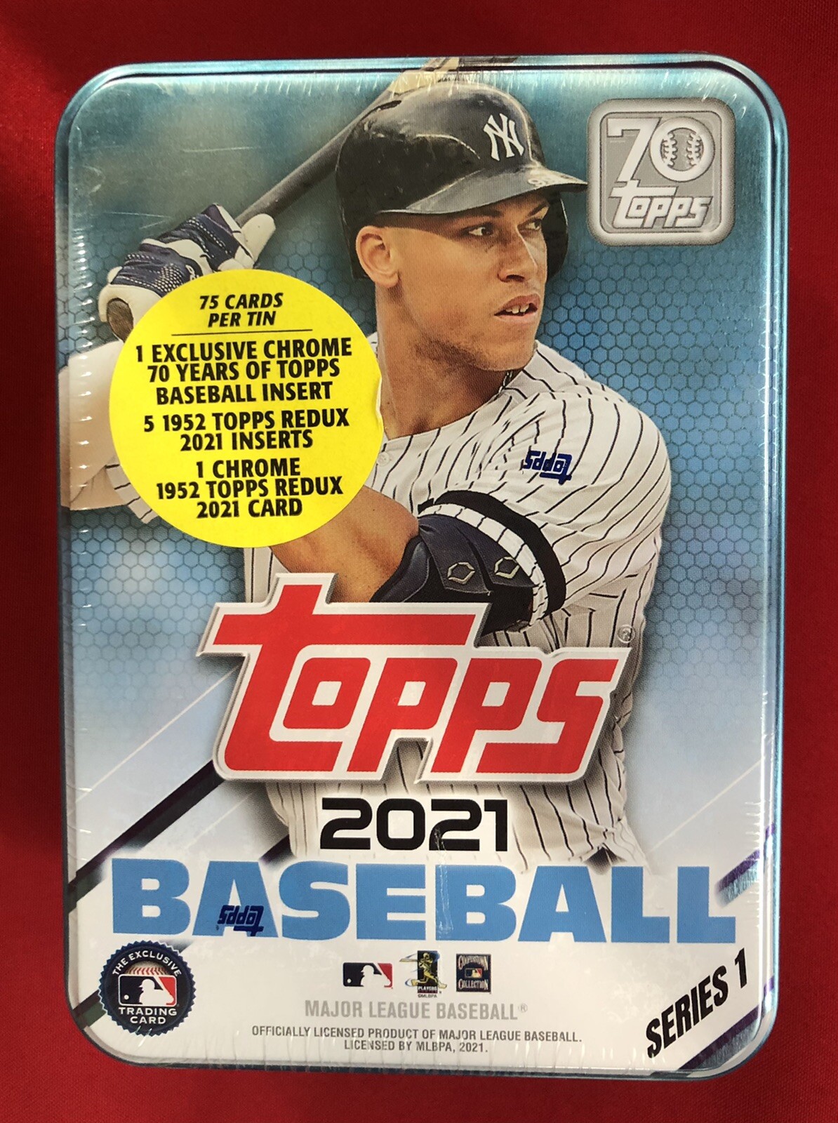 🔥Aaron Judge Tin 2021 Topps Series 1 MLB Baseball Collectible Tin ...