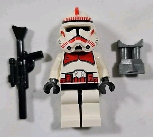 Lego 7655 Star Wars SHOCK TROOPER Minifigure Clone Trooper Red Markings ...