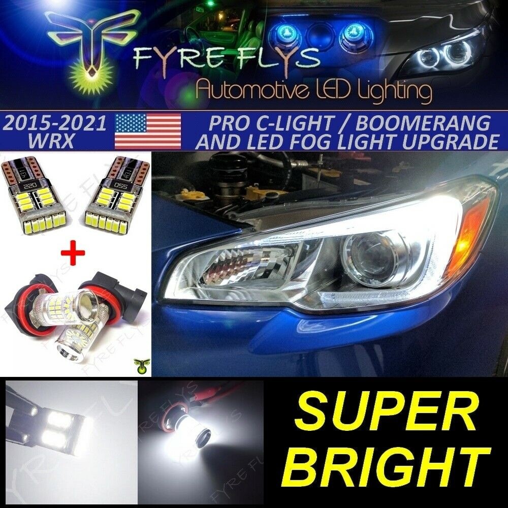 LED Boomerang Parking C-Light Bulbs +Fog lights for 2015-2021 Subaru ...