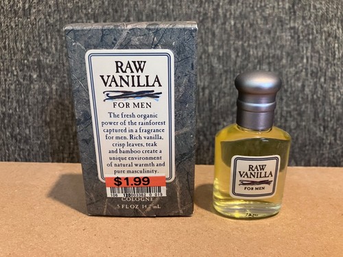 Vtg RAW VANILLA By Coty • COLOGNE SPRAY For Men .5 Fl Oz ( 14.7mL ) New ...