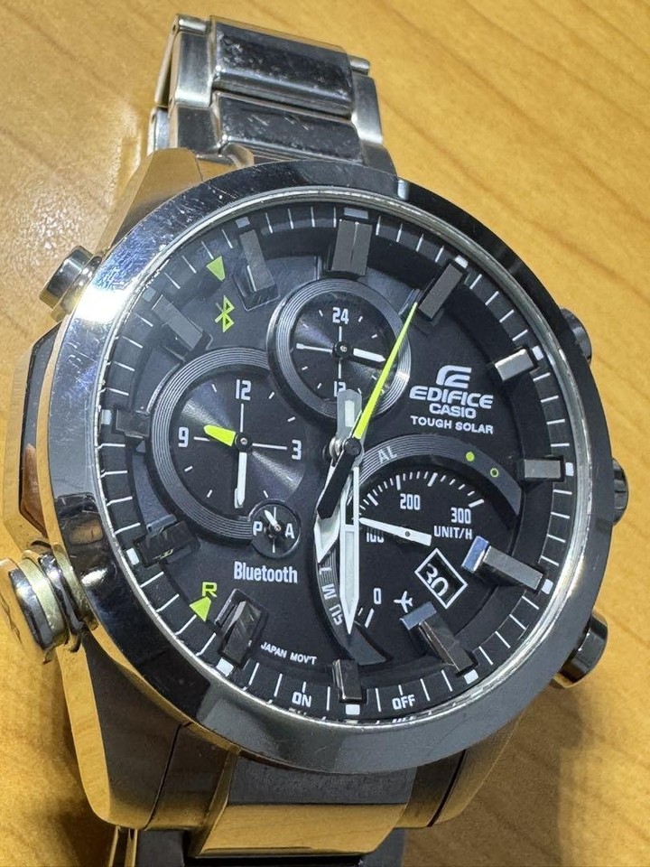 Casio EDIFICE EQB500 Solar Bluetooth Watch Black Dial Japan Model Used ...