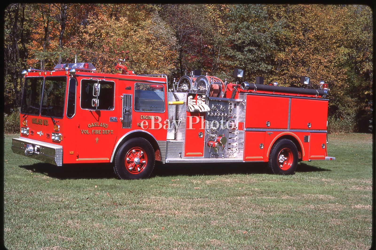 Fire Apparatus Slide Oakland MD Fire Department FireCat Engine 41 | eBay