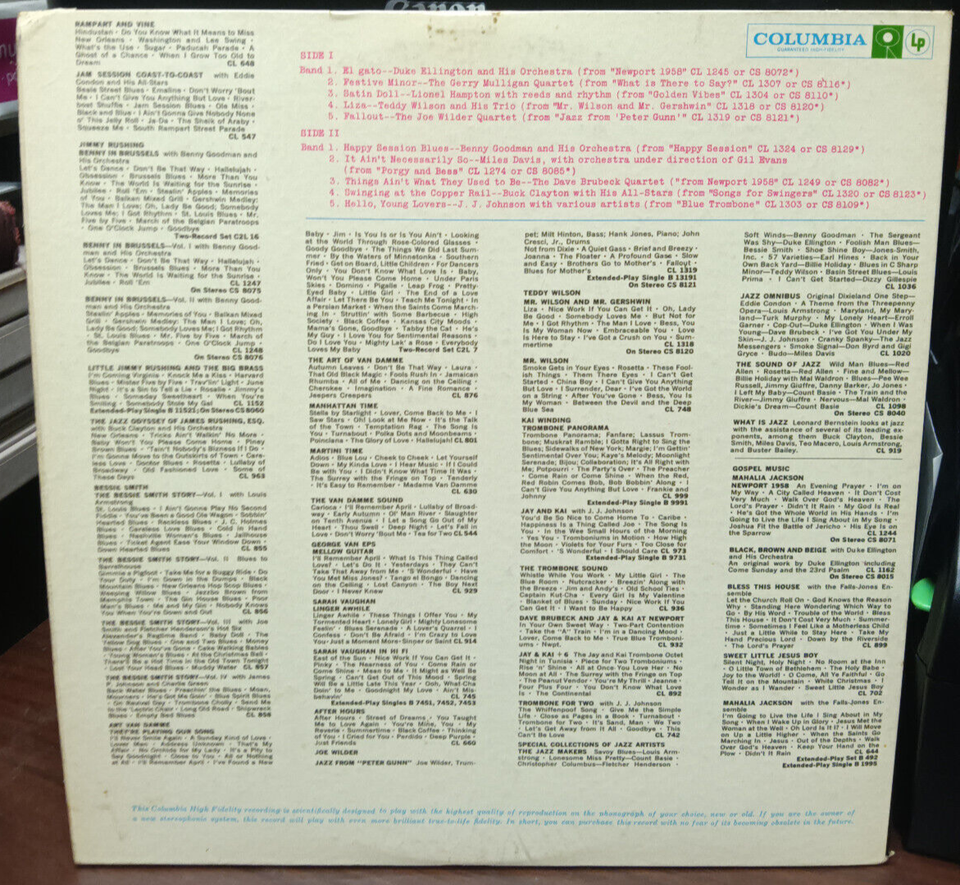 Columbia Jazz Festival Sampler GATEFOLD JJ 1 Various, Mono (Vinyl, 1959 ...