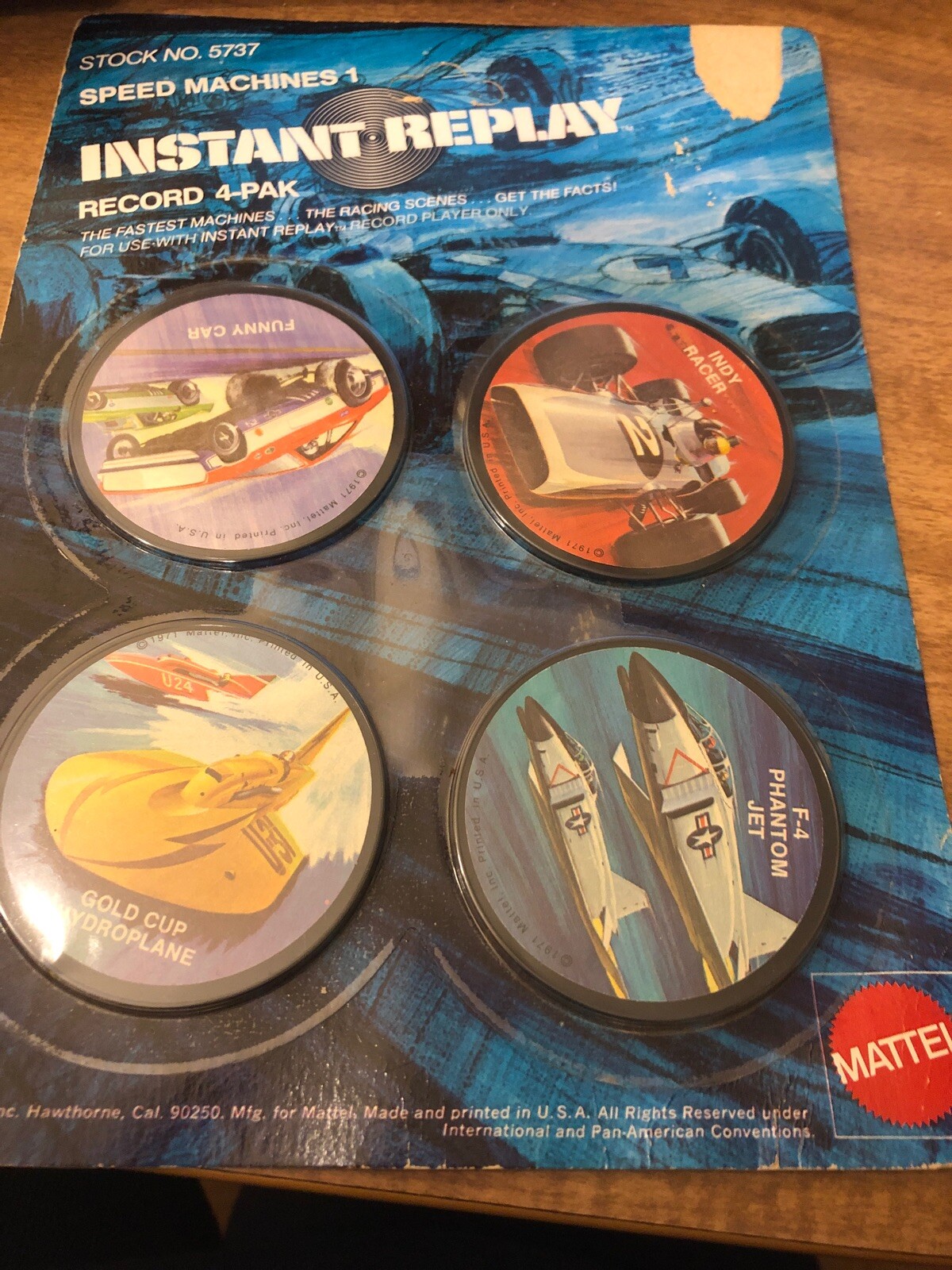 1971 SEALED MATTEL INSTANT REPLAY SPEED MACHINES 1 W/ F-4 PHANTOM JET ...