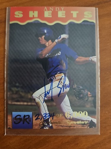1995 Signature Rookies - Previews Andy Sheets #32 Signatures /6000 (AU ...