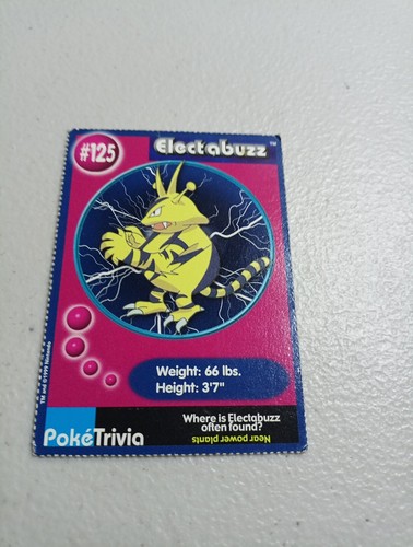 Pokemon Card Electabuzz #125 Mewtwo Strikes Back Burger King Pokemon ...