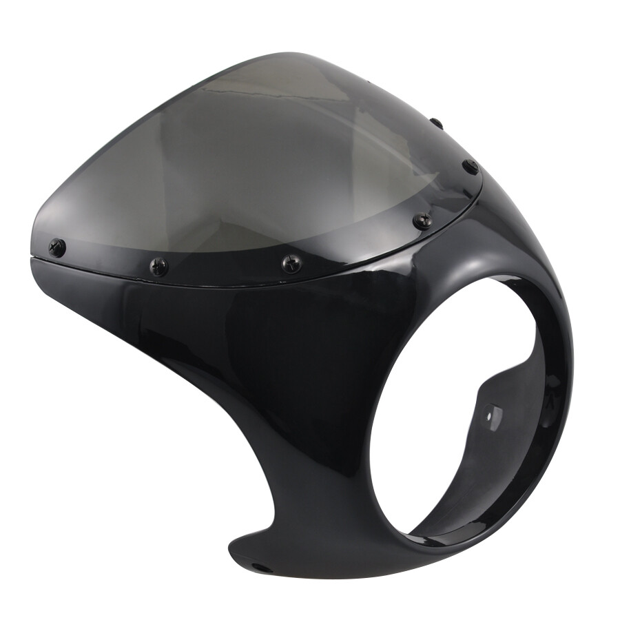 Universal 7" Round Headlight Fairing Windshield Screen Cover Fit For ...