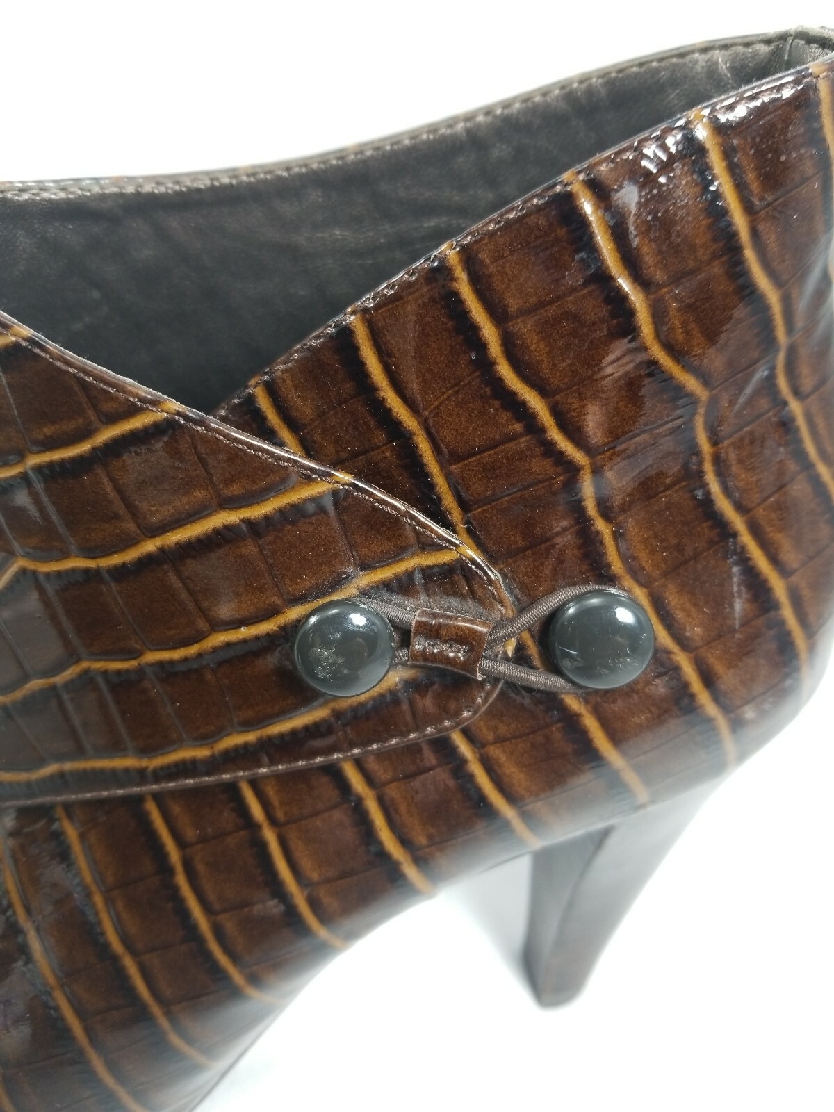 Via Spiga Alligator Croc Print Ankle Boots Sz 6 | eBay