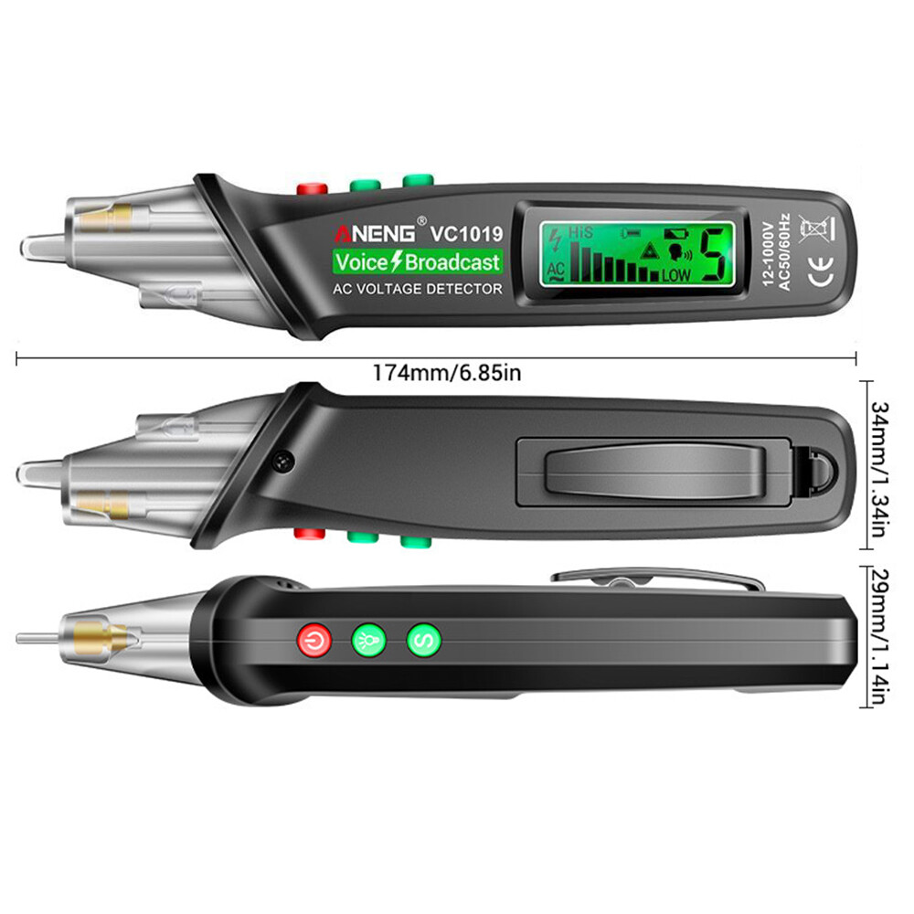 Electric Wire Detector Pen Electroscope Voltage Tester Non-Contact Wire ...