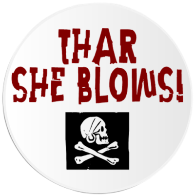 Thar She Blows Pirate - 100 Pack Circle Stickers 3 Inch - Skull Crossbones | eBay
