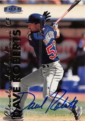 Dave Roberts autographed Baseball Card (Indians) 1999 Fleer Tradition # ...
