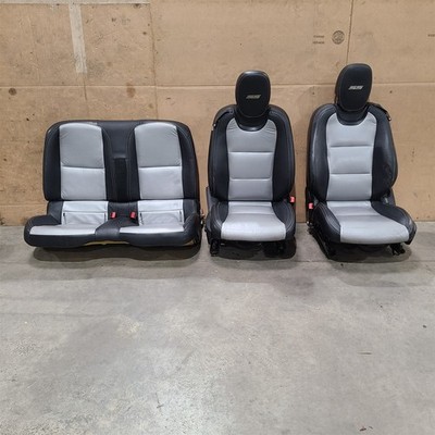 10-15 Camaro Ss Convertible Seats Front Rear Set Grey Black Leather ...