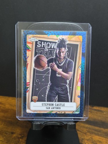 2025 Topps Chrome Show And Tell - Stephen Castle Blue Basketball ...