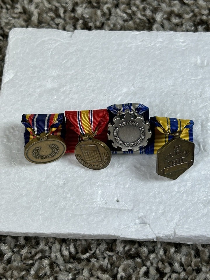 US Air Force Mess Dress 4 Mounted Miniature Mini Medals | eBay
