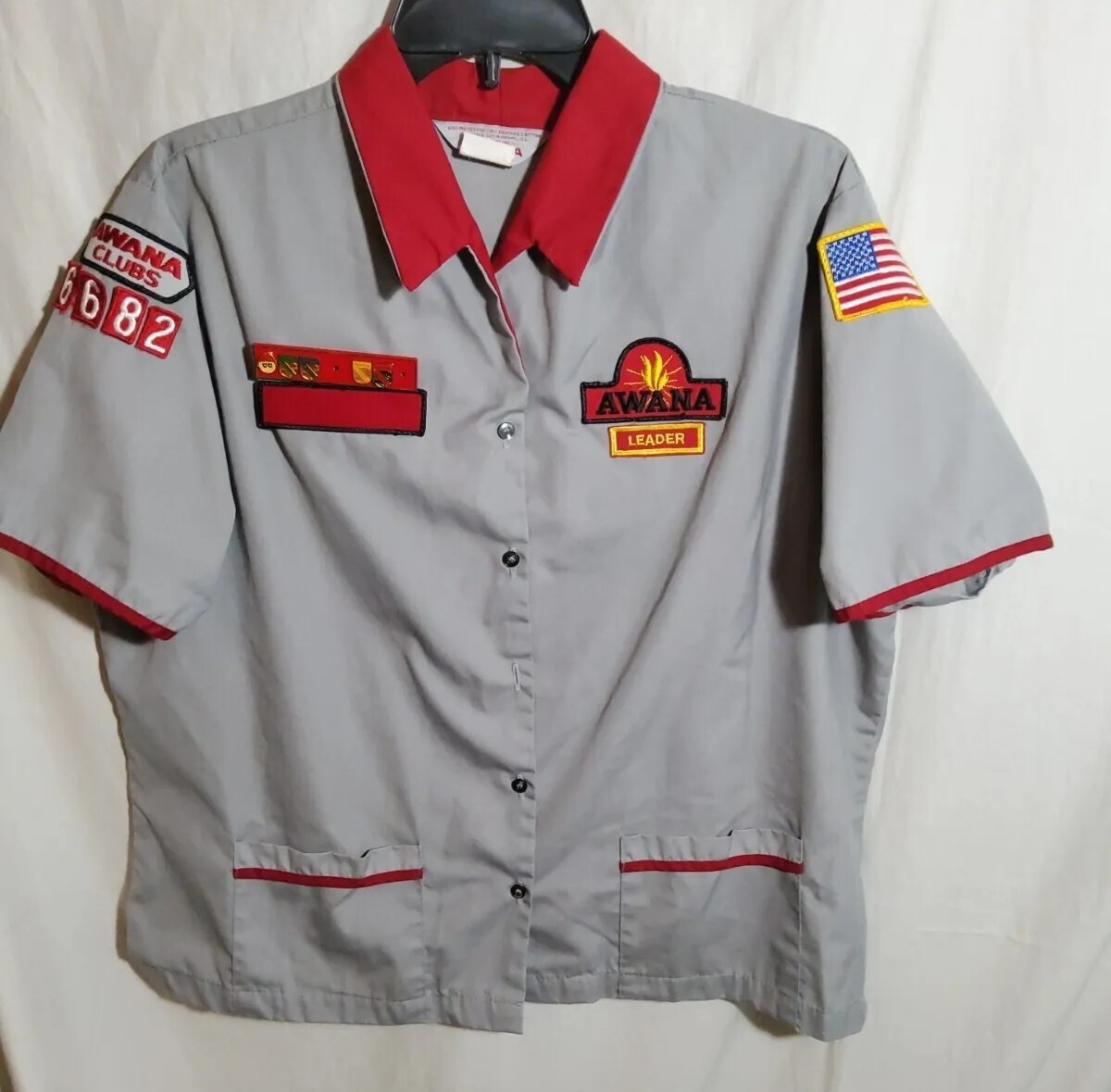 AWANA Clubs VINTAGE Gray and Red LEADER Uniform – Siz… - Gem