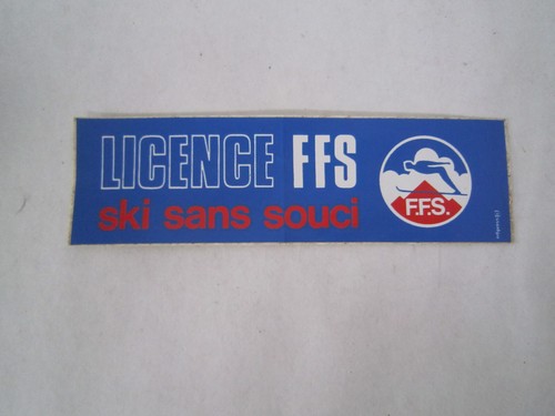 AUTOCOLLANT STICKERS VINTAGE LICENCE FFS SKI SANS SOUCI | eBay