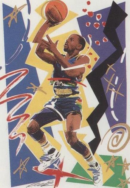 1990-91 NBA Hoops - Art Card Team Checklist Michael Adams #361 for sale ...