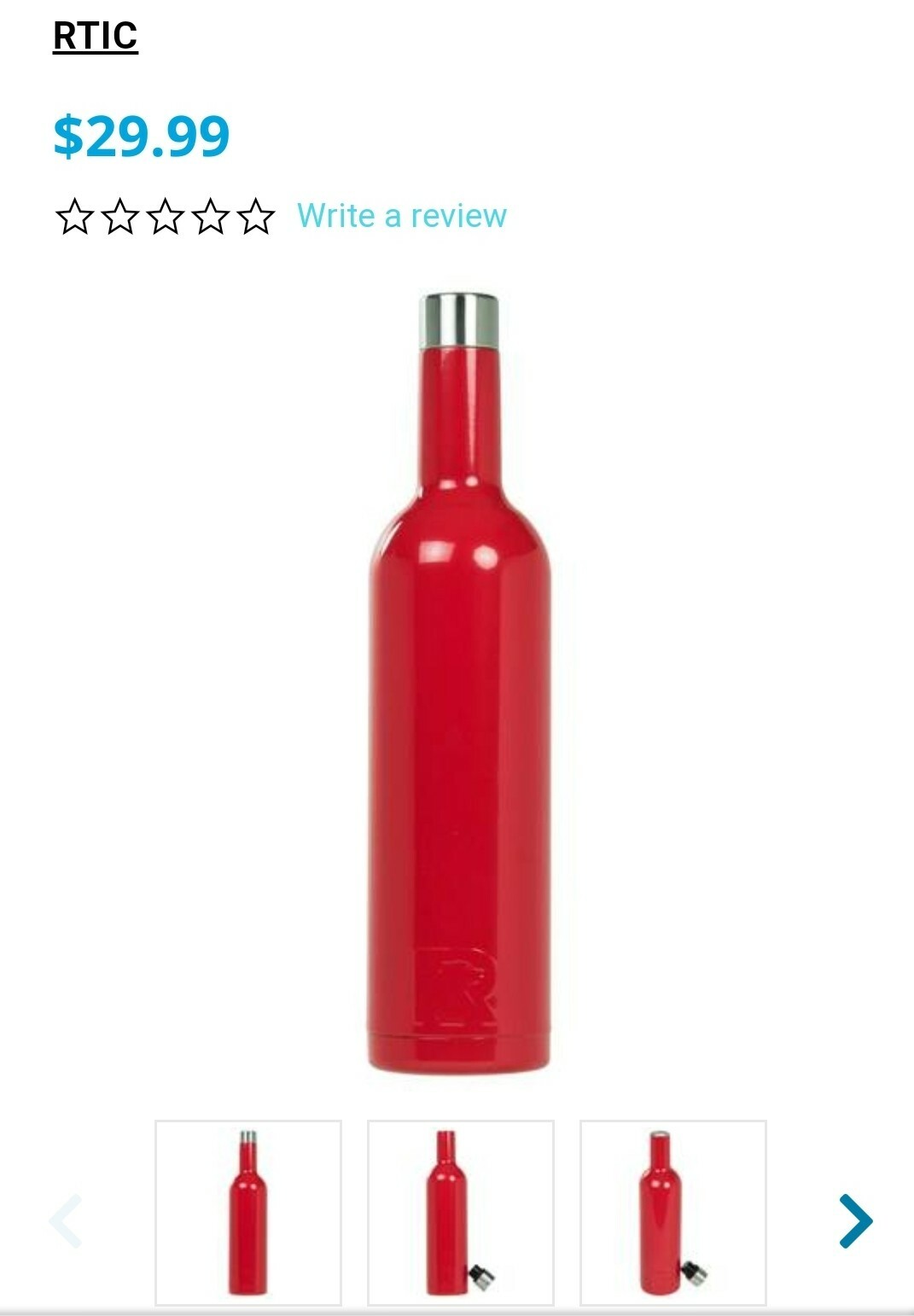 New..Rtic red Wine Bottle 375ml | eBay
