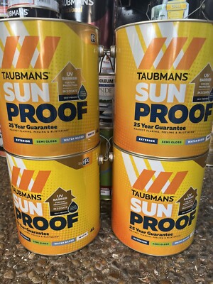 Taubmans 4 Litre White Semi Gloss Sunproof Exterior Paint | eBay Australia