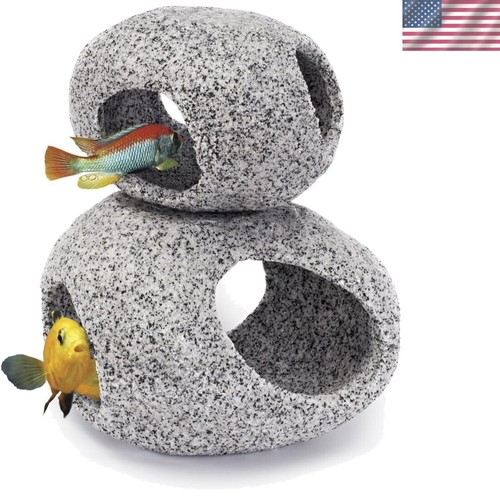 Versatile Granite Aquarium Decor & Fish Hideaway - Large & Extra Large ...