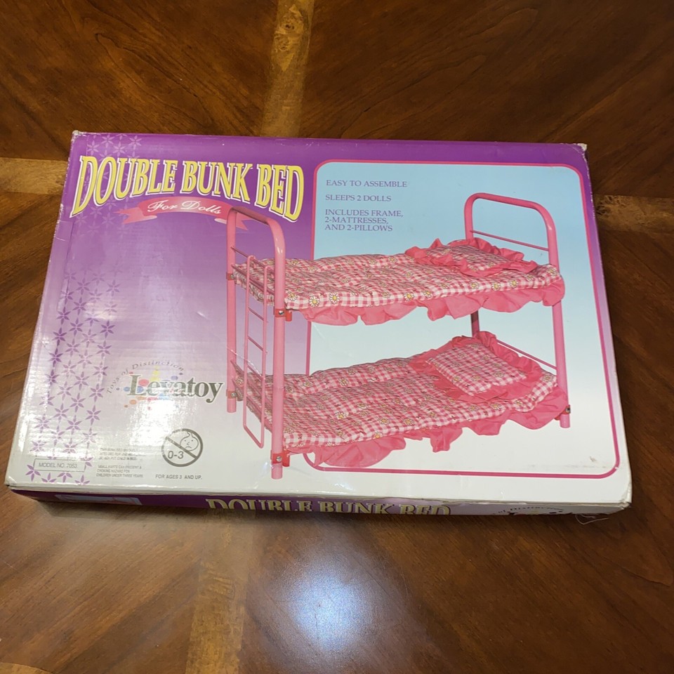 Vintage IDEAL FLATSY Mini Locket Dolls Clock Slumber Time Bunk Bed 2 ...