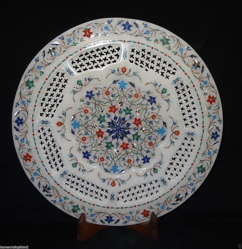 Marble Plate Semi Precious stones Inlay Work Home Decorative And Gifts ...