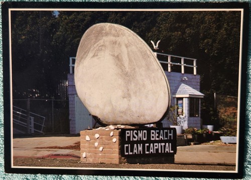 The Huge Clam Statue In Pismo Beach California 1980's Vintage Unused ...