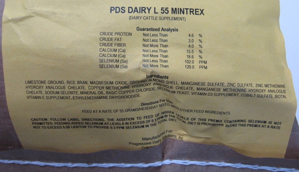 NEW 50lbs MINTREX Chelated Organic Trace Minerals Dairy Cattle Cows ...