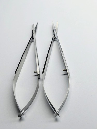 Castroviejo Scissors Straight & Curved 11cm Ophthalmic Eye Surgical ...