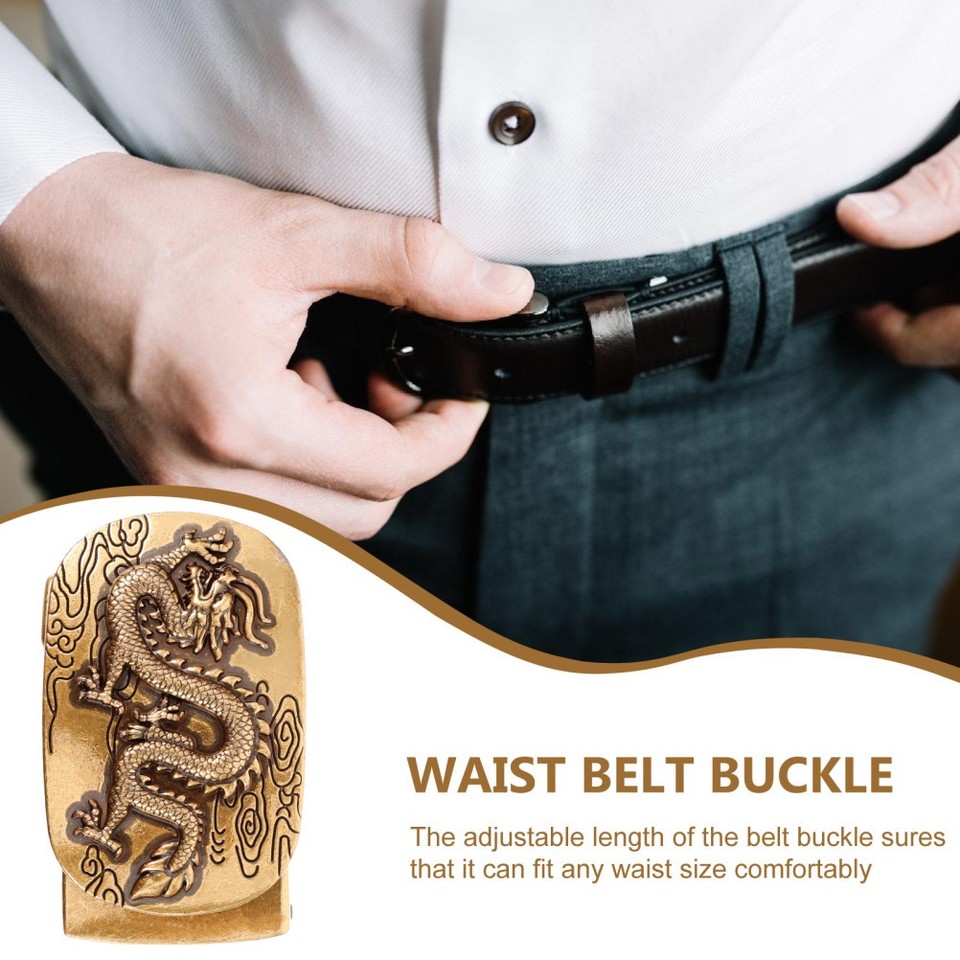 Waist Belt Buckle Dragon Pattern Jeans Belt Buckle Retro Belt Buckle ...