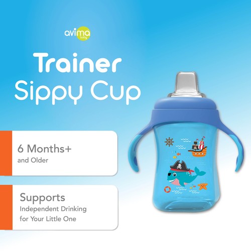 Baby 10 oz Spill Proof Baby Sippy Cup w/Interchangeable Soft Spout ...
