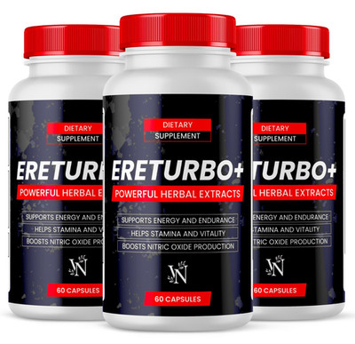 (3 Pack) Ereturbo Male Pills Advanced Formula, Ere Turbo Supplement 180 ...