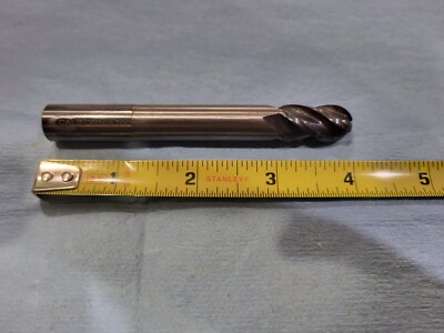 California Tool 1/2" Carbide End Mill, 4 FL; Neck Relief 2.750", 1" LOF ...