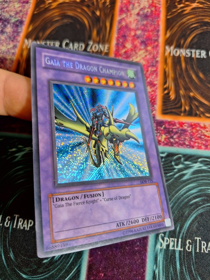 Yu-Gi-Oh! Gaia the Dragon Champion LOB-125 Secret Rare OG Unlimited LP ...