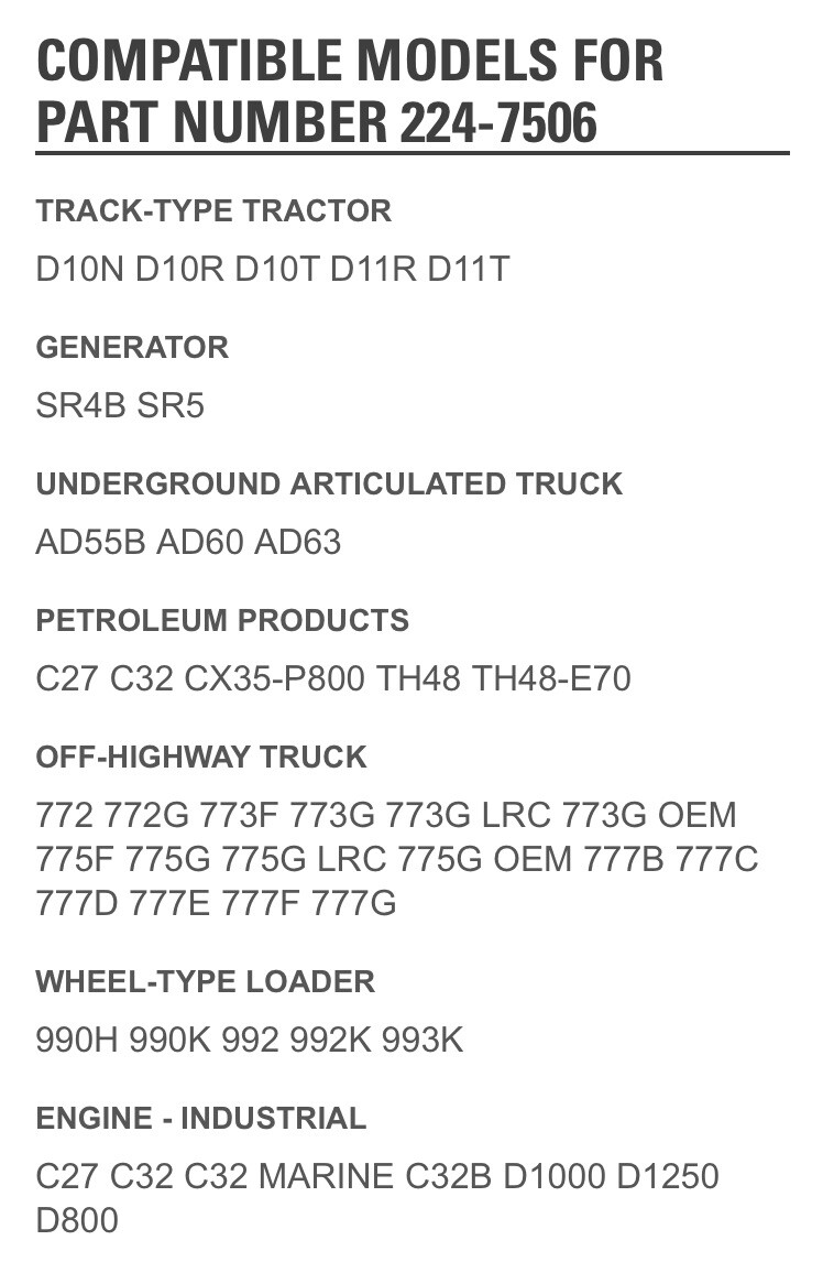 Caterpillar Oem Seal 224-7506. Cat Nos Seal 2247506. | eBay