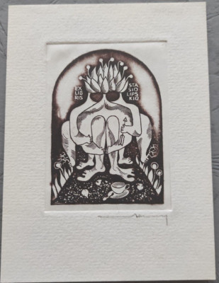 exlibris ex-libris Stasio Lipskio etching c3 Alfonsas Cepauskas | eBay