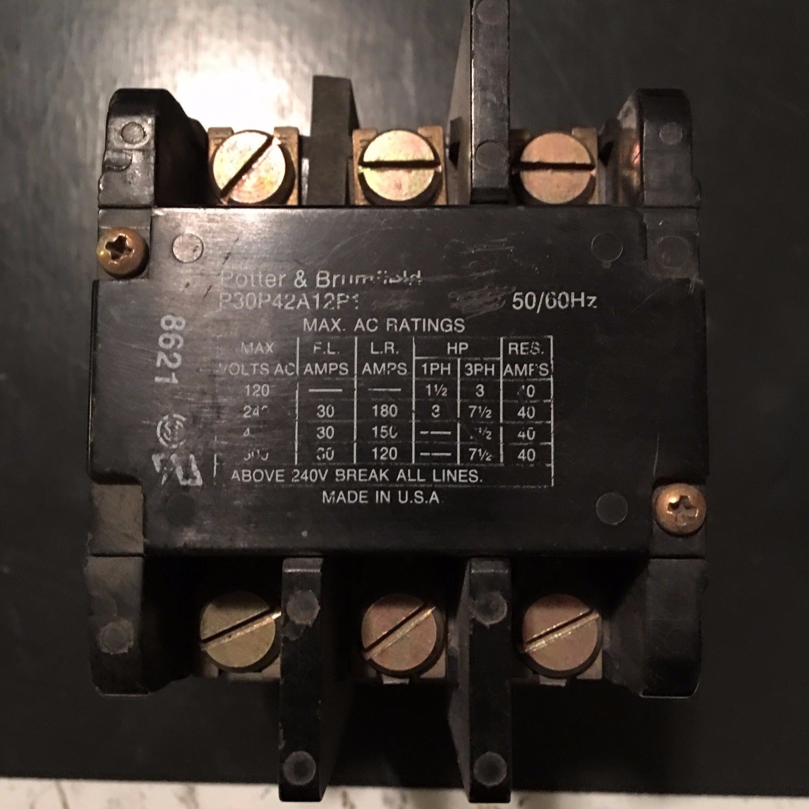 P30P42A12P1 Potter Brumfield Contactor 120V | eBay