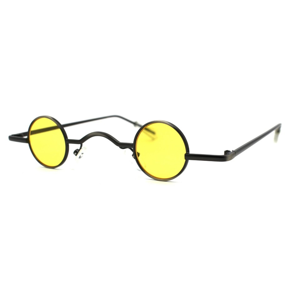 Super Ditsy Small Round Circle Lens Bug Eye Runway Hippie Sunglasses | eBay