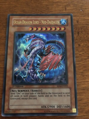 Yugioh Ocean Dragon Lord Neo Daedalus Sd4-en001 1st Edition Good ...