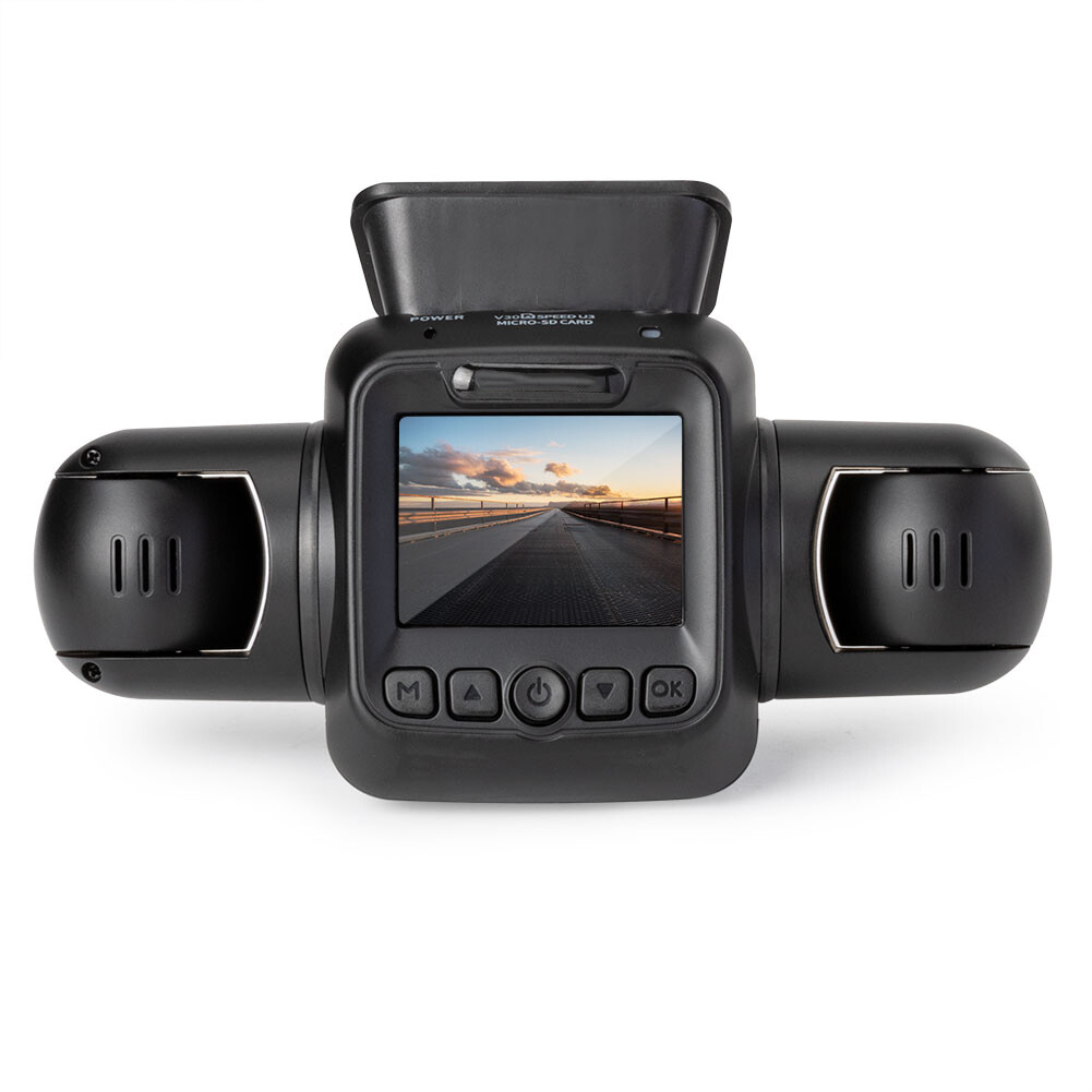 1x 360° Dash Cam Recorder 3 Channel 2K Car Camera DVR Vehicle Video G ...