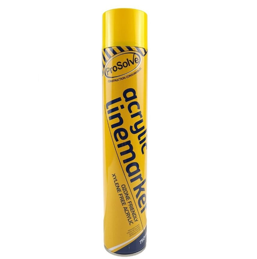 Yellow LINE MARKER Survey Spray Paint Car Parks Roads Warehouse 750ml ...