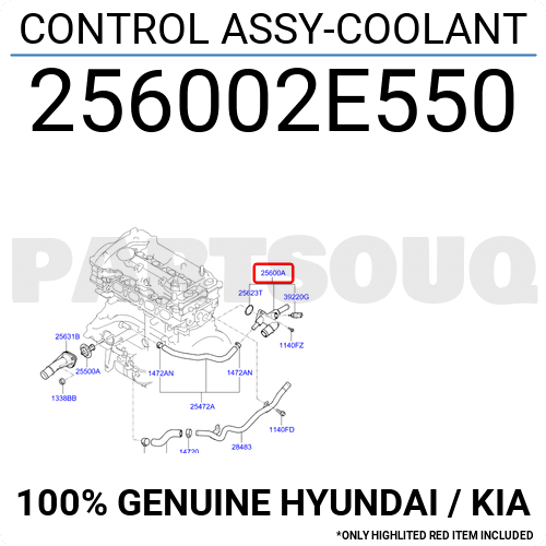 256002E550 Hyundai Control Assycoolant Temperatu 256002E550 Genuine OEM ...